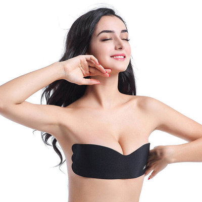 Niris Lingerie Women Push UP Strapless Self Adhesive polyamide Silicone One Piece Invisible Bra